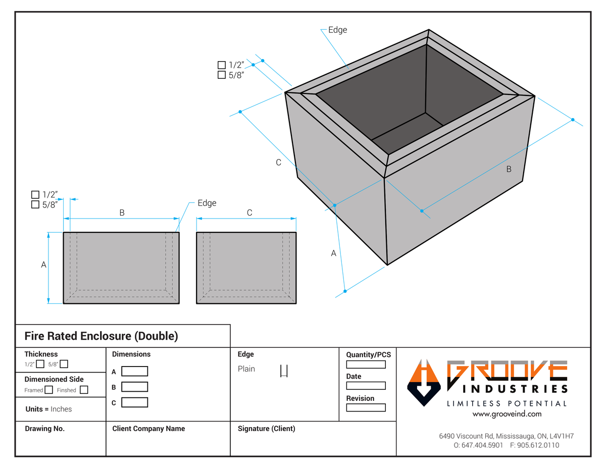 Fire Rated Enclosure - Double – Groove Industries